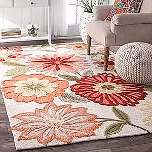 nuLOOM Hand Tufted Palm Springs Area Rug, 4x6, Pink