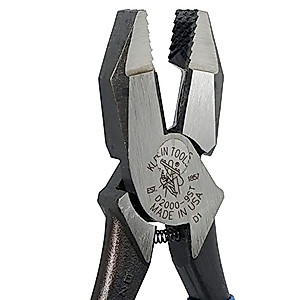 Klein Tools D2000-9ST Pliers, Side Cutters are Heavy-Duty 9-Inch Ironworker Pliers for Rebar, ACSR, Screws, Nails and Most Hardened Wire
