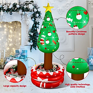 Inflatable Christmas Tree Coolers Drink Beverage Inflatable Cooler Christmas Decorations Party Supplies for Home Office Holiday Winter Party Decorations, Multicolored, 50 x 25 Inches