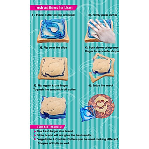 Chickoo 31pcs Sandwich Cutters for Kids Lunch - Turn Vegetables, Fruits, Cheese, Bread, Cakes, Cookies and Uncrustables Into Fun food - DIY add to Bento Box and Lunch Box for Toddlers Boys and Girls.