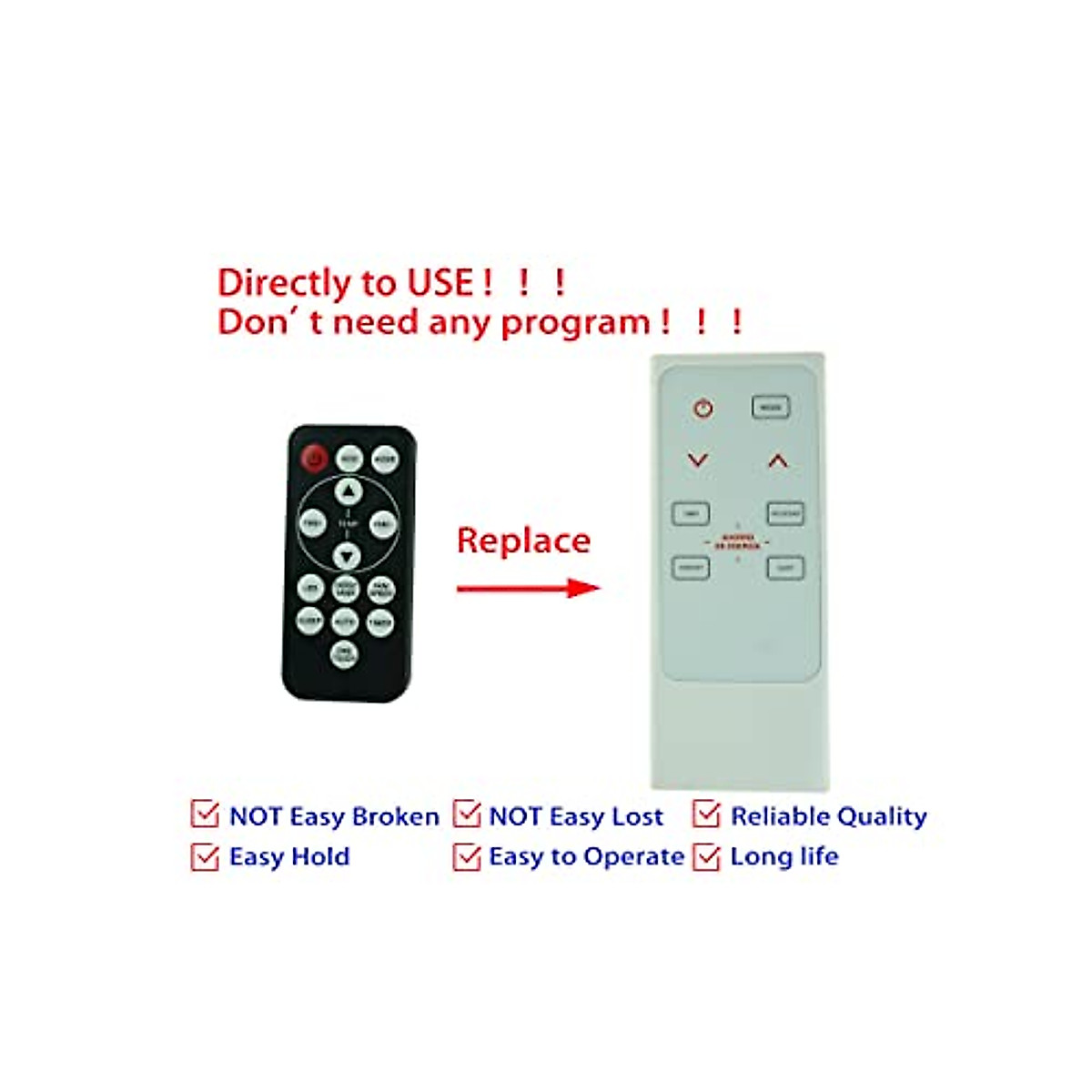 HCDZ Replacement Remote Control for Black+Decker BD06WT BD08WT BD10WT BD12WT BD145WT Electronic Window Air Conditioner