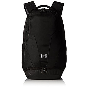 Under Armour Team Hustle 3.0 Backpack, Black//Silver, One Size Fits All