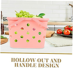 FONDOTIN 2pcs Laundry Basket for Bathroom Underwear Storage Organizer Bathroom Organizer Basket Storage Bags Vegetable Basket Portable Cube Storage Basket Sundries Basket Yellow