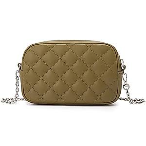 DAVIDJONES Faux Leather Hobo Purse and Wallet set for women Mini Quited Cute Crossbody Bags