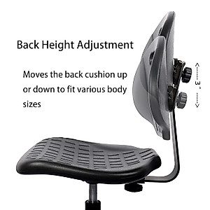 TAKE UR SEAT Ultimate All Purpose Stool, Heavy Duty, Built and Shipped Within 24 Hours, Desk Height 16-21", Great for Medical, Lab, Cleanroom, Spa, Salon, Office, Shop, Garage (Nylon)