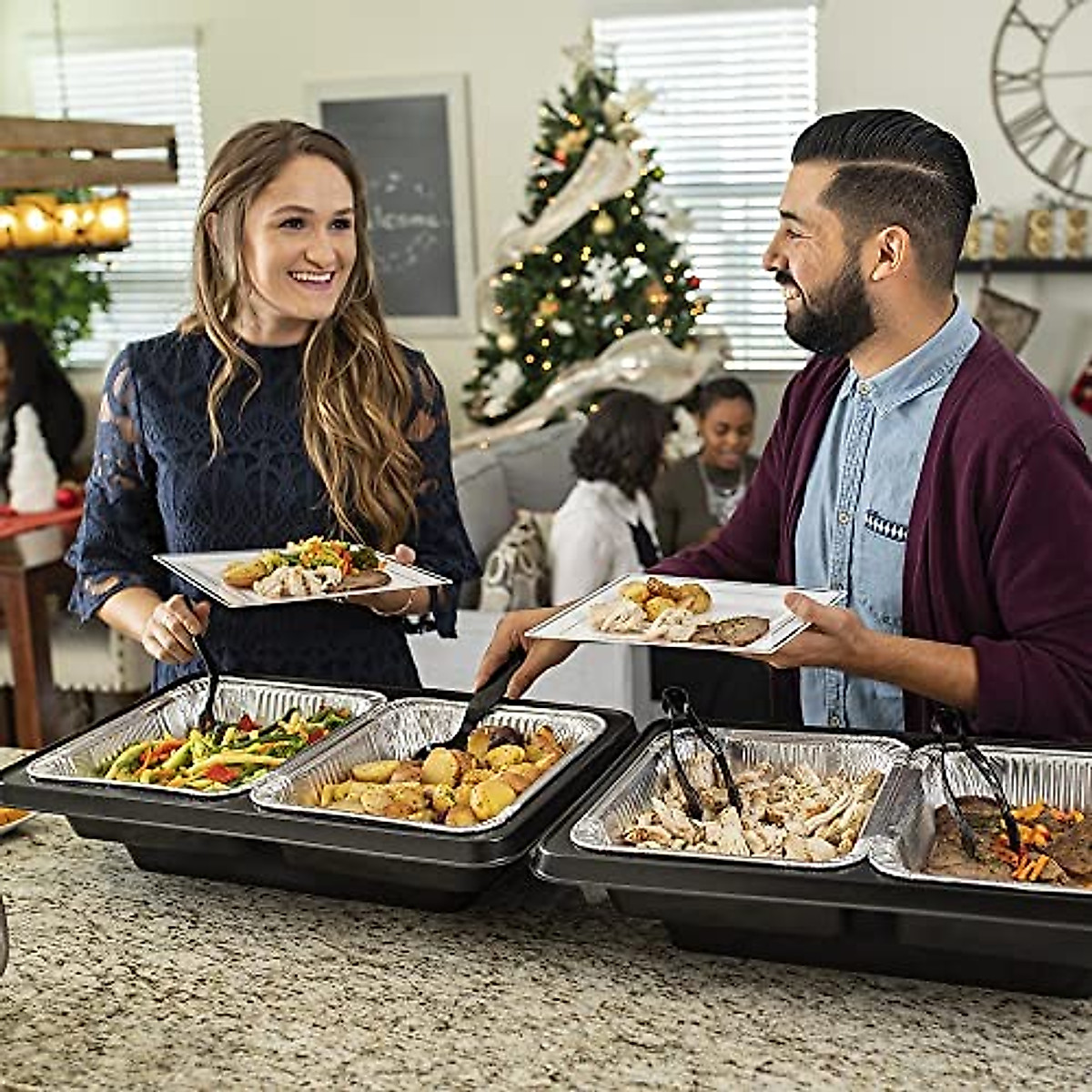 Sterno 70332 SpeedHeat Flameless Food Warming System Kits for Catering, Each Kit Fits Two Half Size Foil Pans (Set of 8 Kits)