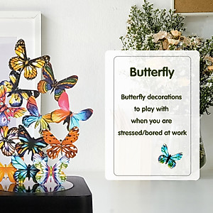 Xfsol Desk Toys for Office for Adults Desktop Magnetic Butterflies Sculpture Desk Decorations for Women Office
