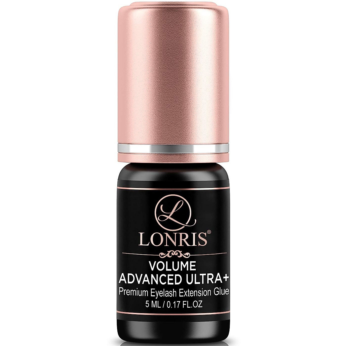 7-8 Weeks Retention/Eyelash Extension Glue Volume Advanced Ultra+ LONRIS Lash 5 ml/1-2 Sec Drying time/Maximum Bonding/Semi-Permanent Extensions Supplies/Professional Use Only Black Adhesive