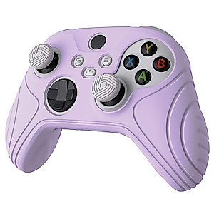 eXtremeRate PlayVital Samurai Edition Mauve Purple Anti-slip Controller Grip Silicone Skin for Xbox Core Controller, Ergonomic Protective Case Cover for Xbox Series S/X Controller w/Thumb Grips