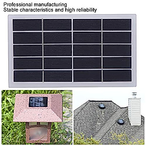JINDI Solar Power Module, Litghweight Stable Solar Panel with Clip for Outdoor(2W 5V+ Clip)