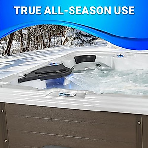 Essential Hot Tubs - Select Series 60-Jet 6-Person 2023 Lounger with Adjustable Massage Features, 240V, Grey Sterling Silver
