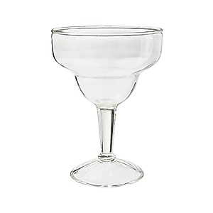 G.E.T. SW-1415-1-SAN-CL-EC Heavy-Duty Shatterproof Plastic Jumbo Margarita Glasses, BPA Free, 36 Ounce
