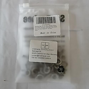 M3 Ring Shape Lifting Threaded Eye Bolt 304 Stainless Steel for Eye Nut Fastener-30 Pack