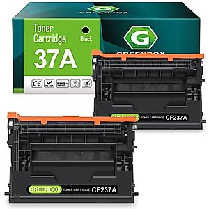 GREENBOX Compatible 37X High-Yield Toner Cartridge Replacement for HP 37X CF237X 37A CF237A for HP Enterprise M607 M608 M607n M607dn M608dn M609 MFP M631 M632 M633 Printer (25,000 Pages, 2 Black)