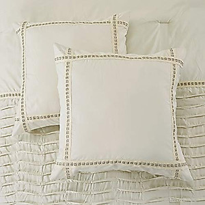 Amrapur Overseas Antonella 8-Piece Pleated Comforter Set (King, Sand)