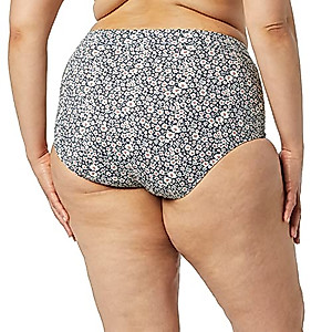 Amazon Essentials Women's High-Waist Bikini Bottoms, Ditsy Floral, Large