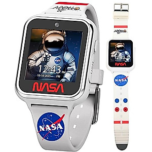 NASA Kids Interactive Smart Watch with Educational Features, Step Counter, Voice Recorder, Camera, Games, Alarm, Timer, Stopwatch, Touchscreen Display, and Fun NASA Themes for Learning and Play