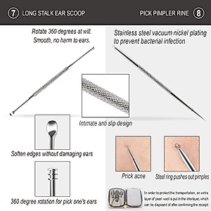 diaoyudao Personal care Large Nail Clippers 8-piece Set (gray), 6.125x4.375x1.25 Inch