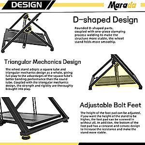 Marada Sim Racing Wheel Stand Simulator Cockpit X-Structure Quick Fold Fits for Thrustmaster/Logitech G29, G923, G920, T300RS, T150 Adjustable Gaming Stand without Steering Wheel, Pedal, Handbrake