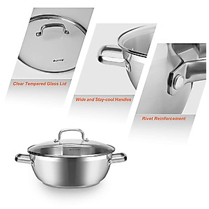 Duxtop Portable Induction Cooktop, Countertop Burner Induction Hot Plate & Professional Stainless Steel Cooking Pot, 5.7-Quart Stock Pot with Glass Lid, Impact-bonded Technology