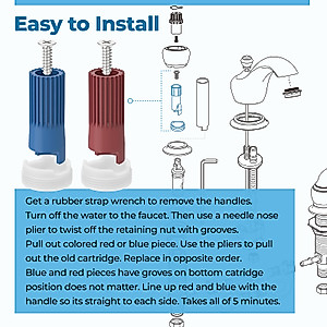 97479 Faucet Stem Extension Kit Replacement for Moen Monticello Replacement Parts Faucet Extension