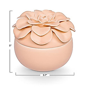 ILLUME Go Be Lovely Flourish Glass Candle, Blood Orange Dahlia