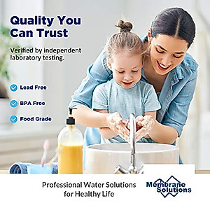 Membrane Solutions 5 Micron 10"x2.5" String Wound Whole House Water Filter Replacement Cartridge Universal Sediment Filters for Well Water - 6 Pack