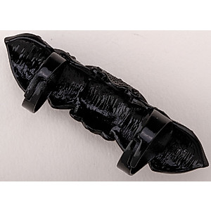 Women's Full Finger Jointed Long Adjustable Ring - Fit Finger Size 7 to 9 - Knuckle Armor Ring - 2-4/5 Inch Long - Halloween Party Costume Accessories Jewelry Gifts (Black)