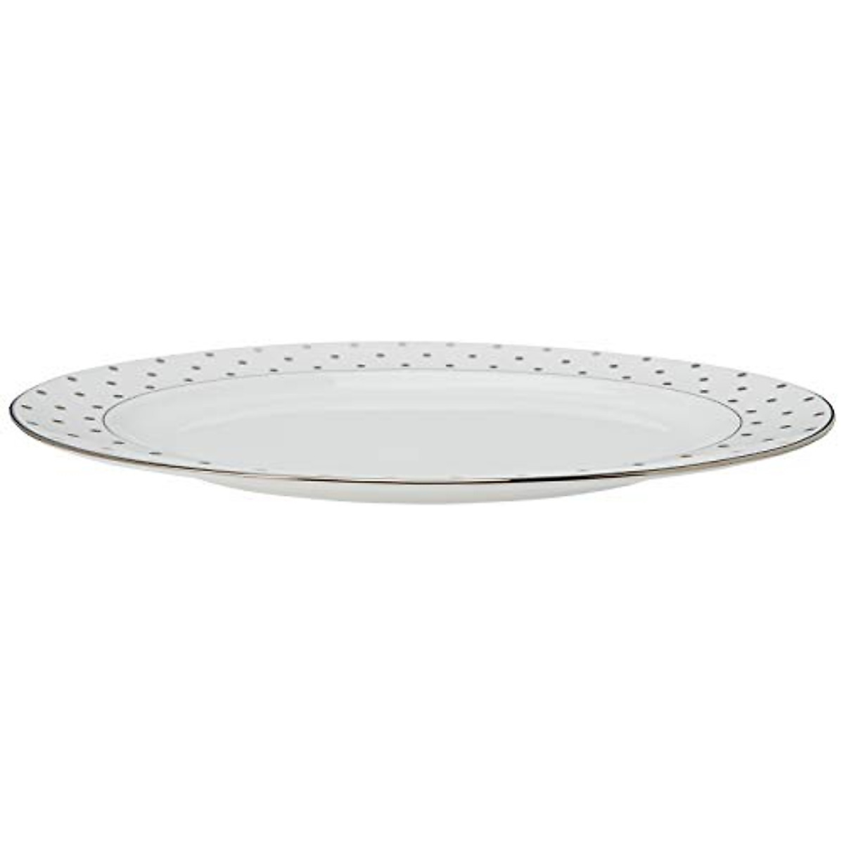Kate Spade New York Larabee Road Platinum 16" Ovalplatter, 4.05 LB, Metallic
