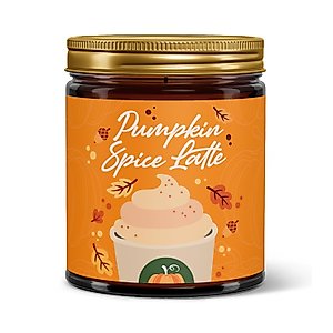 Fantaswick Pumpkin Spice Latte | 100% Natural Coconut Soy Wax Pumpkin Spice Latte Scented Candle | Fall Candle Gifts for Women | Hand-Poured Baked Pumpkin Spice Candle | 9oz