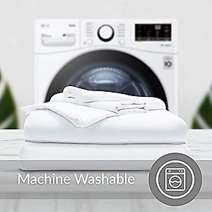 Cotton Farmhouse Comforter Set, King Size Bedding Sets, Dual-Sided Neutral Modern Design, with Boho Style Clipped Jacquard Stripes 3-Pieces /W Matching Pillow Shams (104x90 inches, White/Charcoal)