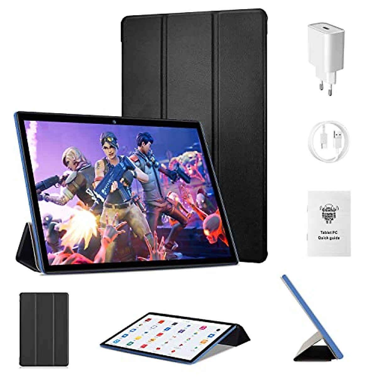 DUODUOGO Android 11.0 Tablet 10 Inch, Tablets with 4GB+64GB ROM 256 Expandable,1920 x 1200 HD IPS, Dual Camera, Bluetooth,FM, WiFi Only Tablet, DGO-S9 (Blue)