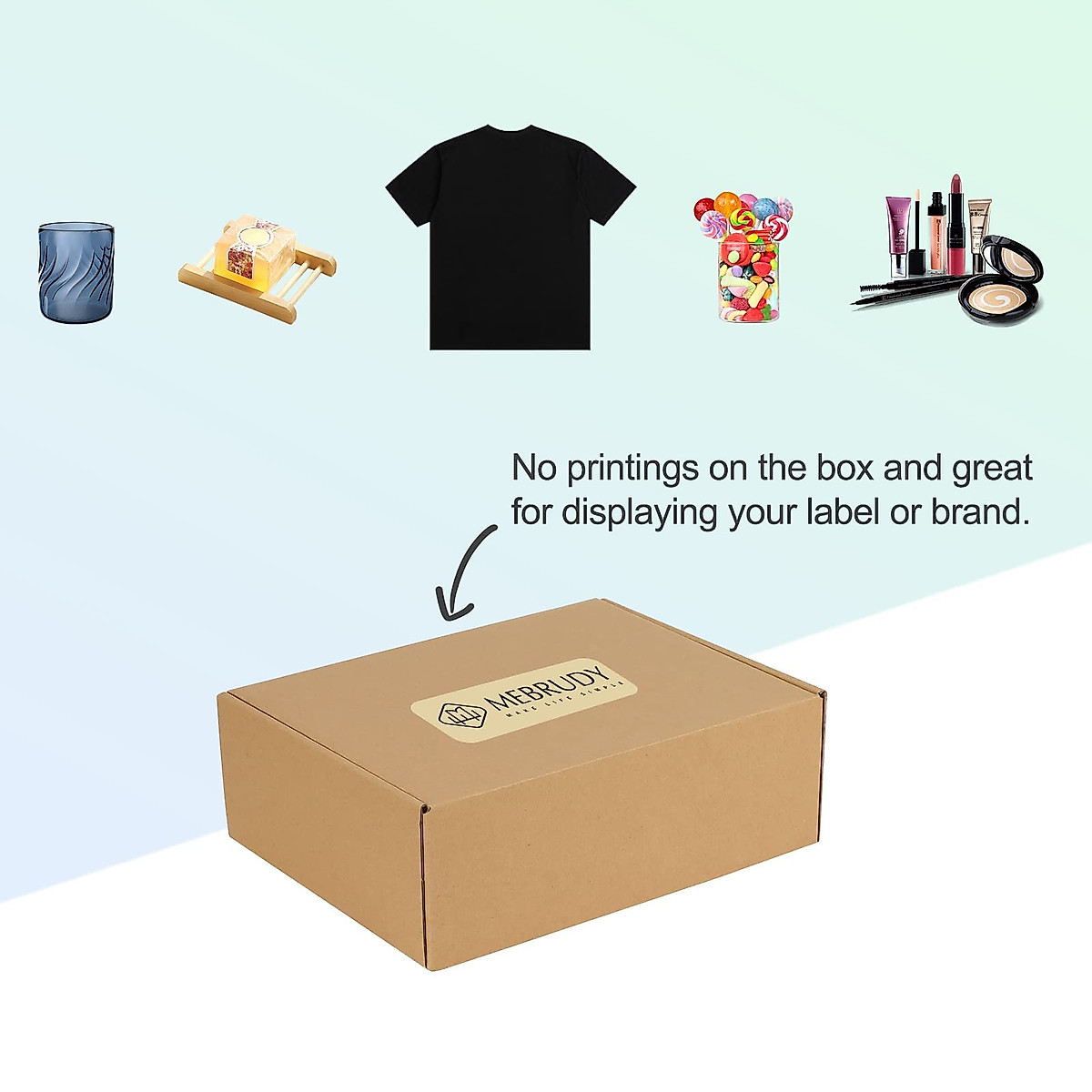 MEBRUDY 12x9x4 Inches Shipping Boxes Pack of 20, Small Corrugated Cardboard Box for Mailing Packing Literature Mailer