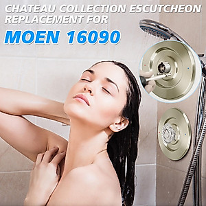 Chateau Collection Escutcheon Replacement for Moen 16090, for One-Handle Tub and Shower Faucets, Brushed Nickel
