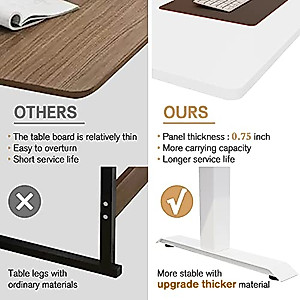 Meilocar Height Adjustable Electric Standing Desk, Sit Stand Computer Desk with Memory Controller, Home Office Workstation Stand up Desk with Splice Board, 63" x 24" Tabletop (White Top + White Frame)