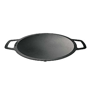 Solo Stove Large Cast Iron Wok Top, Stir Fry Pan, Cooktop for Bonfire and Yukon fire pit, Fireplace accessory, Cooking surface: 18", Depth: 2.5", Weight: 12.5 lbs