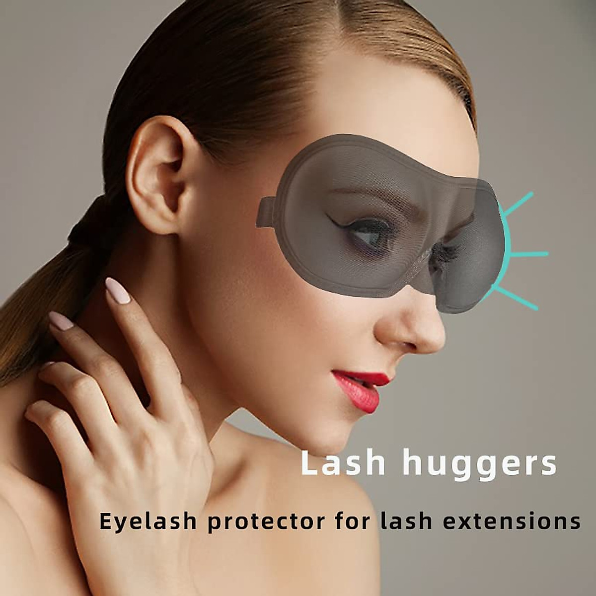 REEBENT 3D Eye mask for Sleeping,Machine Washable, Sleep Mask for Women, Blinder Blindfold Airplane (Black+Purple)