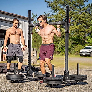 Titan Fitness T-3 Series Short 72" Strongman Yoke, 750 LB Capacity, Multi-Functional Stand for Yoke Carry, Squat Rack, Push/Pull Sled, Fat Bar Pull-Up Station, Workout Equipment for Home or Garage Gym