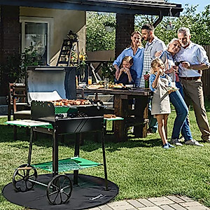 Safeparty Fireproof Mat for Deck Protection – (48” Large) Heat Resistant Mat, BBQ Mat for Under Grill, Grill Mats for Outdoor Grill Deck Protector