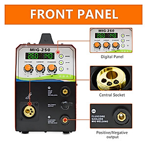 RADNA Portable Home Beginner Lightweight Welder Semi-Automatic Welding Machine MIG-250 3 in 1Tig Mig Mini Welding Inverter Machine Welder (Color : MIG250wire tig Torch)