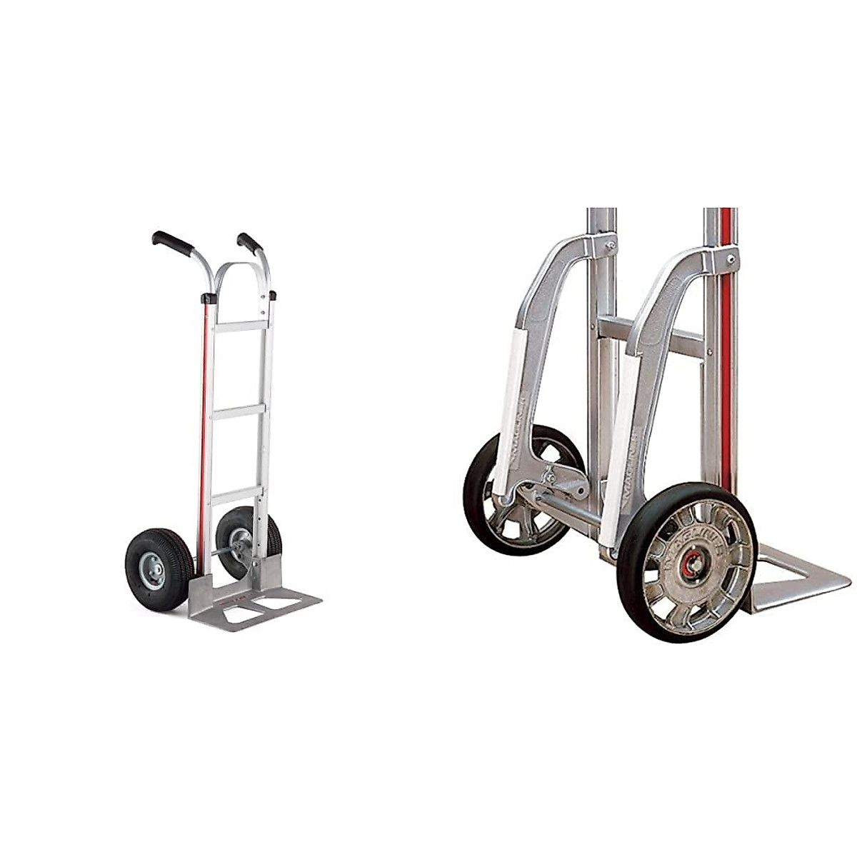 Magline HMK116UA4 Aluminum Hand Truck, Flared Double Pistol Grip Handle, Pneumatic Wheels, 500lbs Capacity & 86006 C5 Stair Climber Kit for Standard Hand Truck'