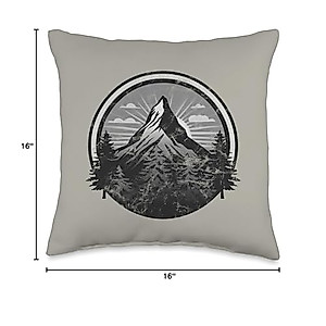 Sport Camping Bike I Trends & Fashion I Star Park Mountain, Hiking, Sun, Forest, Trees, Climbing, Love Nature Throw Pillow, 16x16, Multicolor