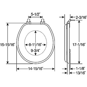 House & Homebody Co. Round Toilet Seat, Oak Veneer, Outdoor Image (Stone Island Loon)