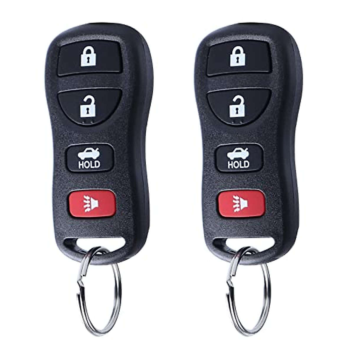 Keyless Entry Remote Key Fob Replacement for Nissan Murano Altima Armada Sentra 350Z / Infiniti I35 G35 KBRASTU15, CWTWB1U758, CWTWB1U821 4Btn (Pack of 2)