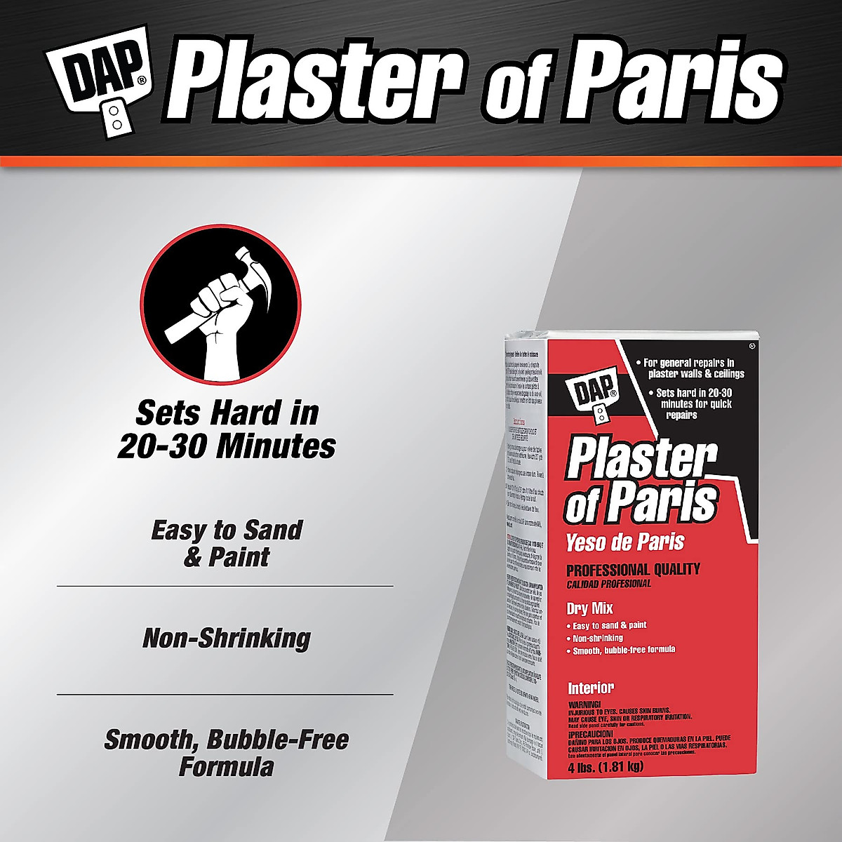 Dap 10308 4-Pound Interior Plaster of Paris , White