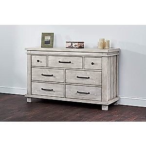 Soho Baby 43037930 Hampton Premium Soft Closing 7-Drawer Dresser, Smooth Stone Wash Finish