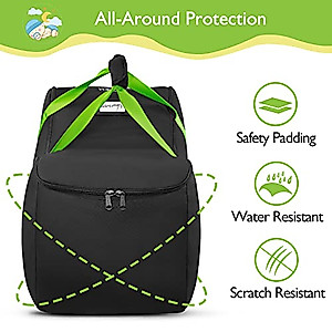 Infant Car Seat Travel Bag Compatible with All Nuna Pipa Car Seat and Base, Chicco KeyFit 30 and Base, Padded Car Seat Bags for Air Travel, Car Seat Gate Check Bag with 5 Protective Bumper Feet