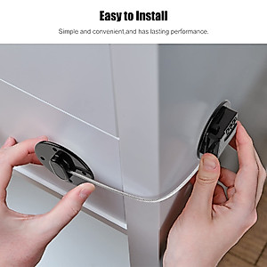 Keyless Digital Refrigerator Lock for Adults and Kids Mini Fridge Locks Combination for Cabinets Closets Drawers Window Easy Use and Install Fridge Latch Black