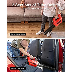 Vpment 460CFM 117MPH 18V Electric Cordless Leaf Blower-6 Adjustable Speeds，4.0 Ah Battery（Charger Included）
