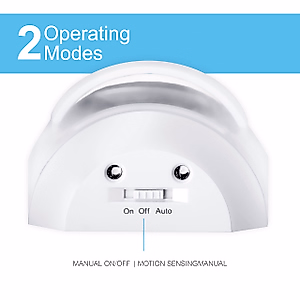 GE Wireless LED Wall Sconce, Motion Sensing, Manual On/Off, Warm White Light, Battery Operated, No Wiring Needed, Easy To Install, Perfect for Entry, Stairs, Hallway, Closet, Basement, 17455